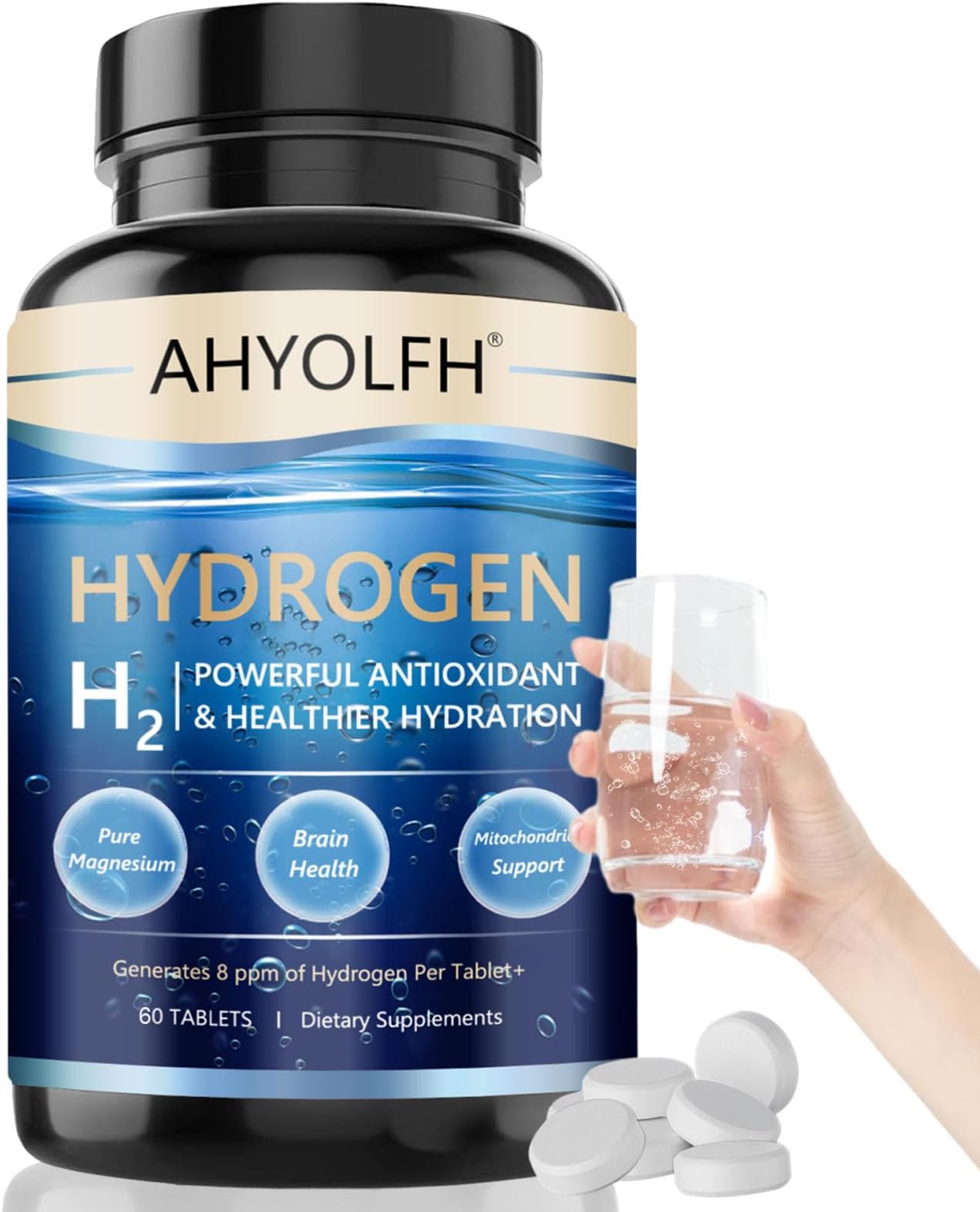 Amazon.com: Molecular H2TAB Hydrogen Tablets with Magnesium -12 PPM ...