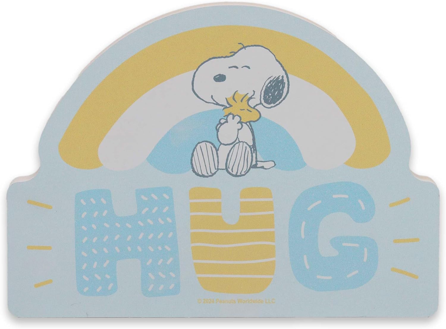 Amazon.com : Peanuts Snoopy Hug Rainbow Shelf Sitter Decor - Chunky ...