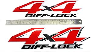 Amazon.com: 4x4 Diff Lock Red Sticker Decal Rear For Toyota Hilux Revo ...