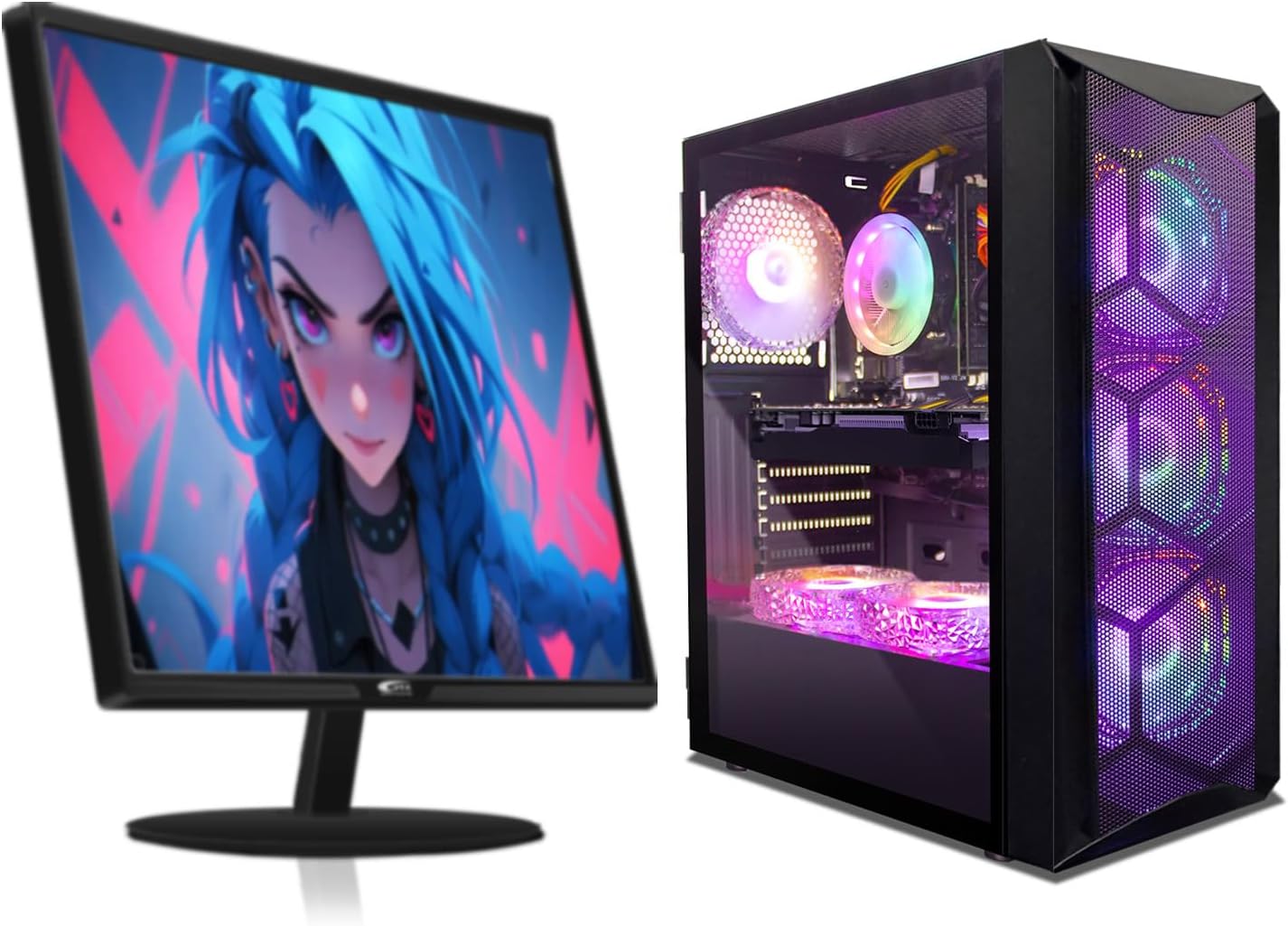 Amazon.com: STGAubron Gaming PC Bundle with 24 inch FHD LED Monitor ...