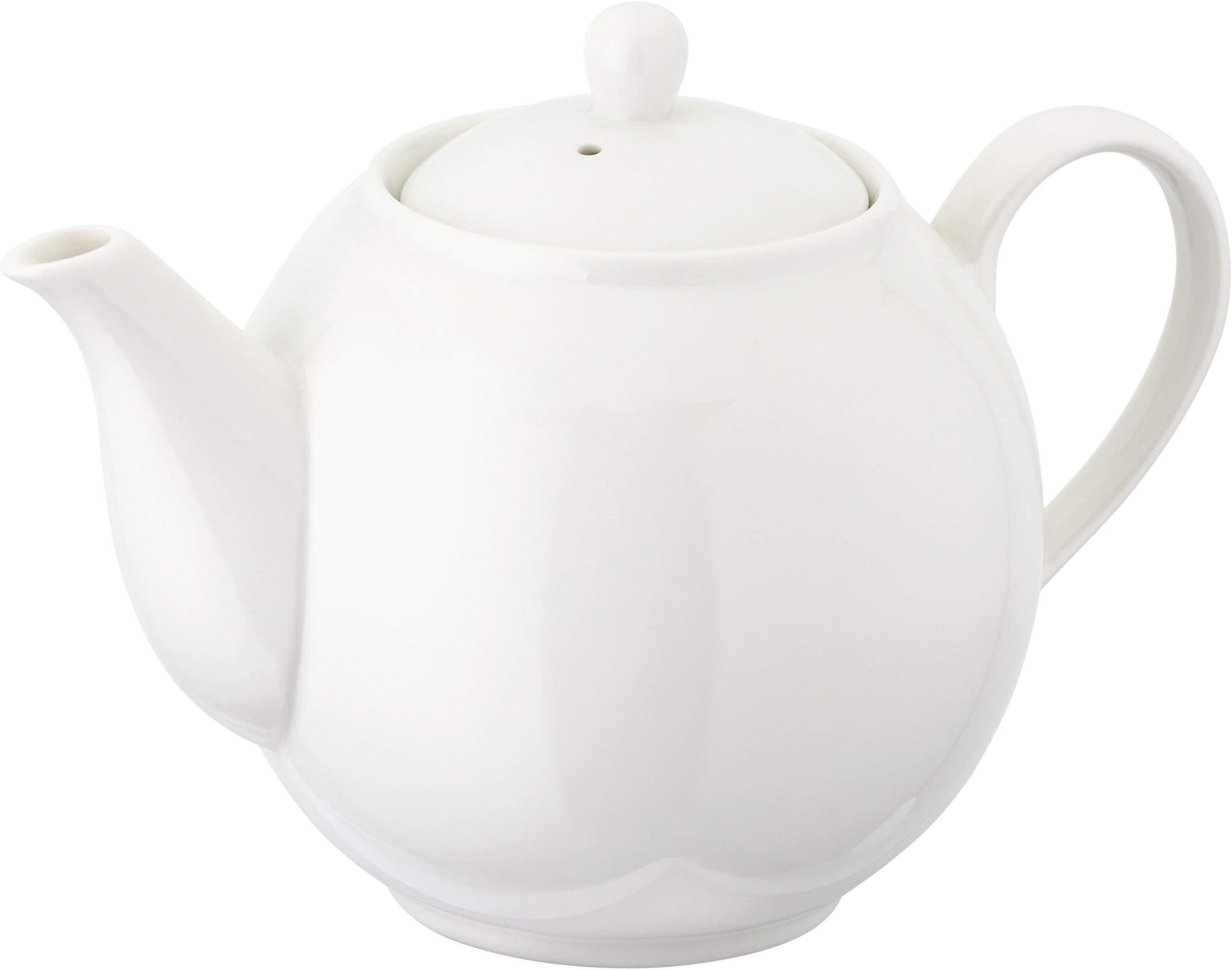 Judge White Porcelain Traditional Tea Serving Teapot Pot (500ml / 3 Cup ...
