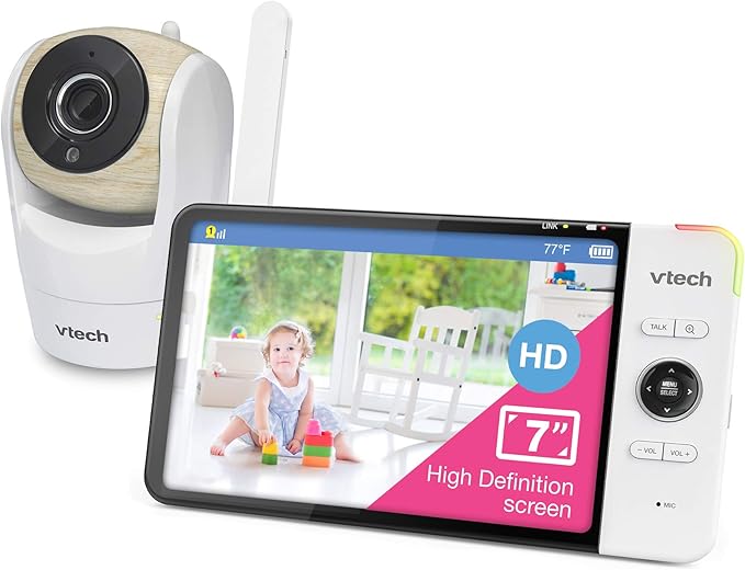 VTech Video Baby Monitor with 7” High Definition 720p Display, 360 ...
