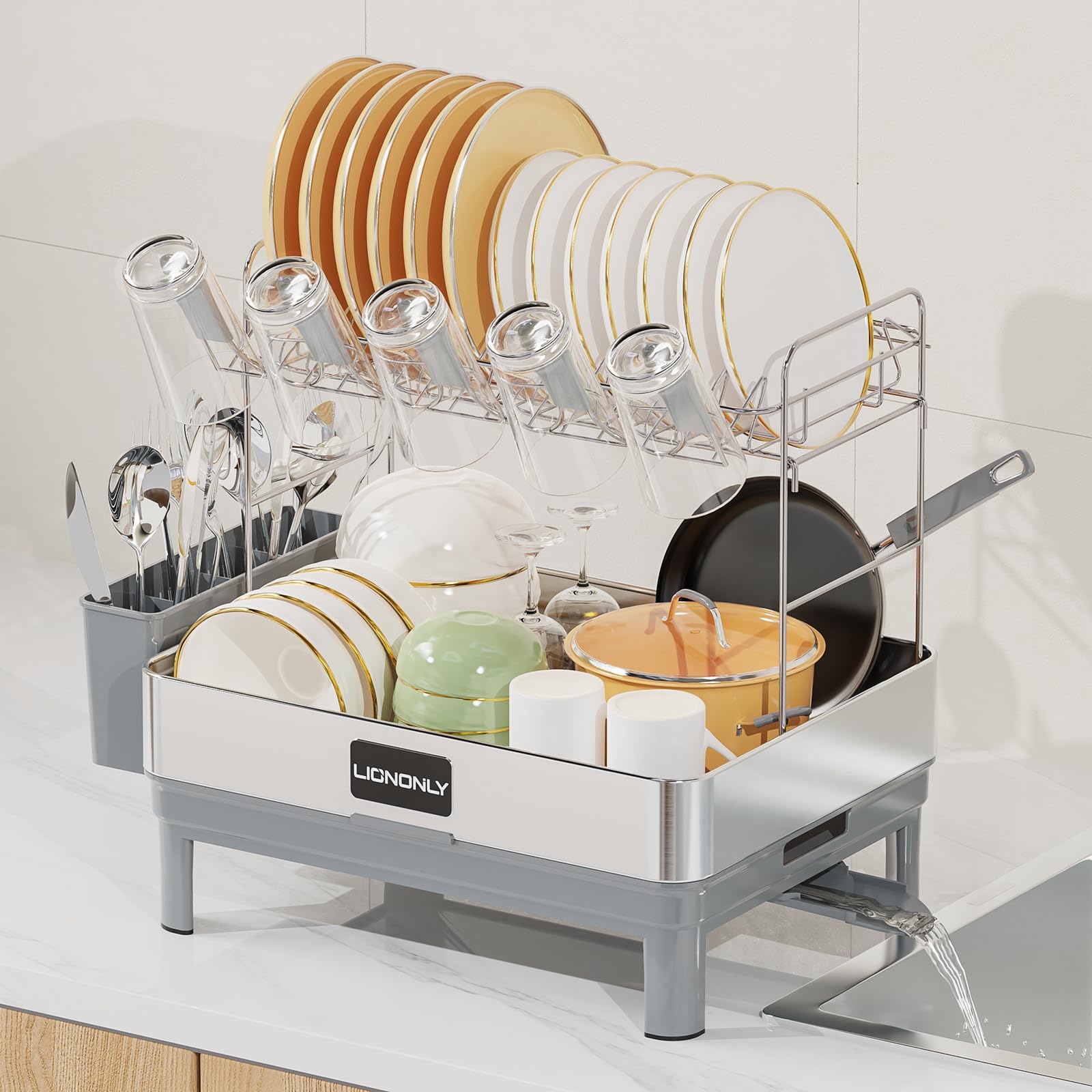 Amazon.com - Joseph Joseph Extend Max Steel Expanding Dish Drying Rack ...