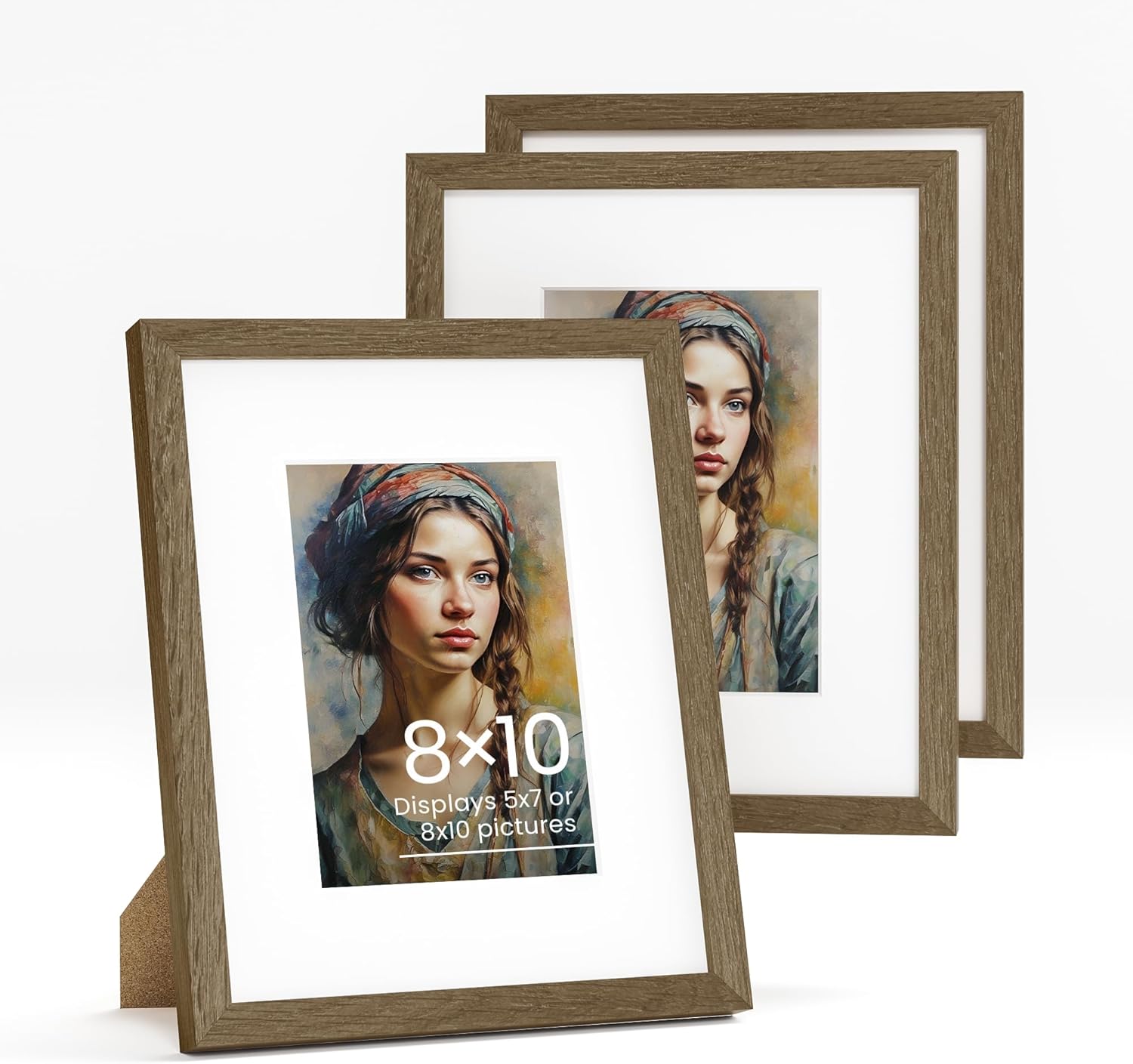 Vivelove 8"x10" Picture Frame - 8x10 Wood Picture Frame, 8x10 Frames ...