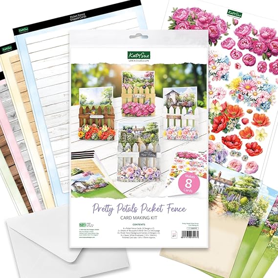 Amazon.com: Katy Sue Pretty Petals Picket Fence Card Making Kit ...