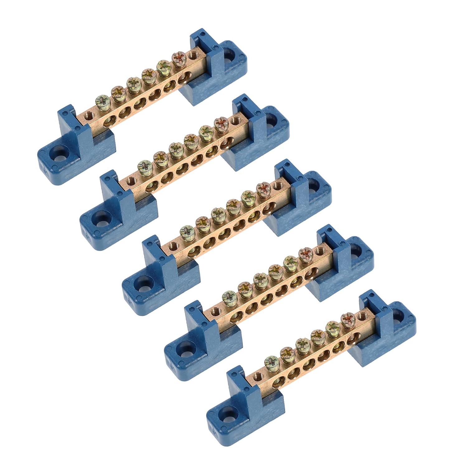 TEHAUX 5pcs 6 Terminals Automoblox Ground Bar Screw Terminal 12v Bus ...