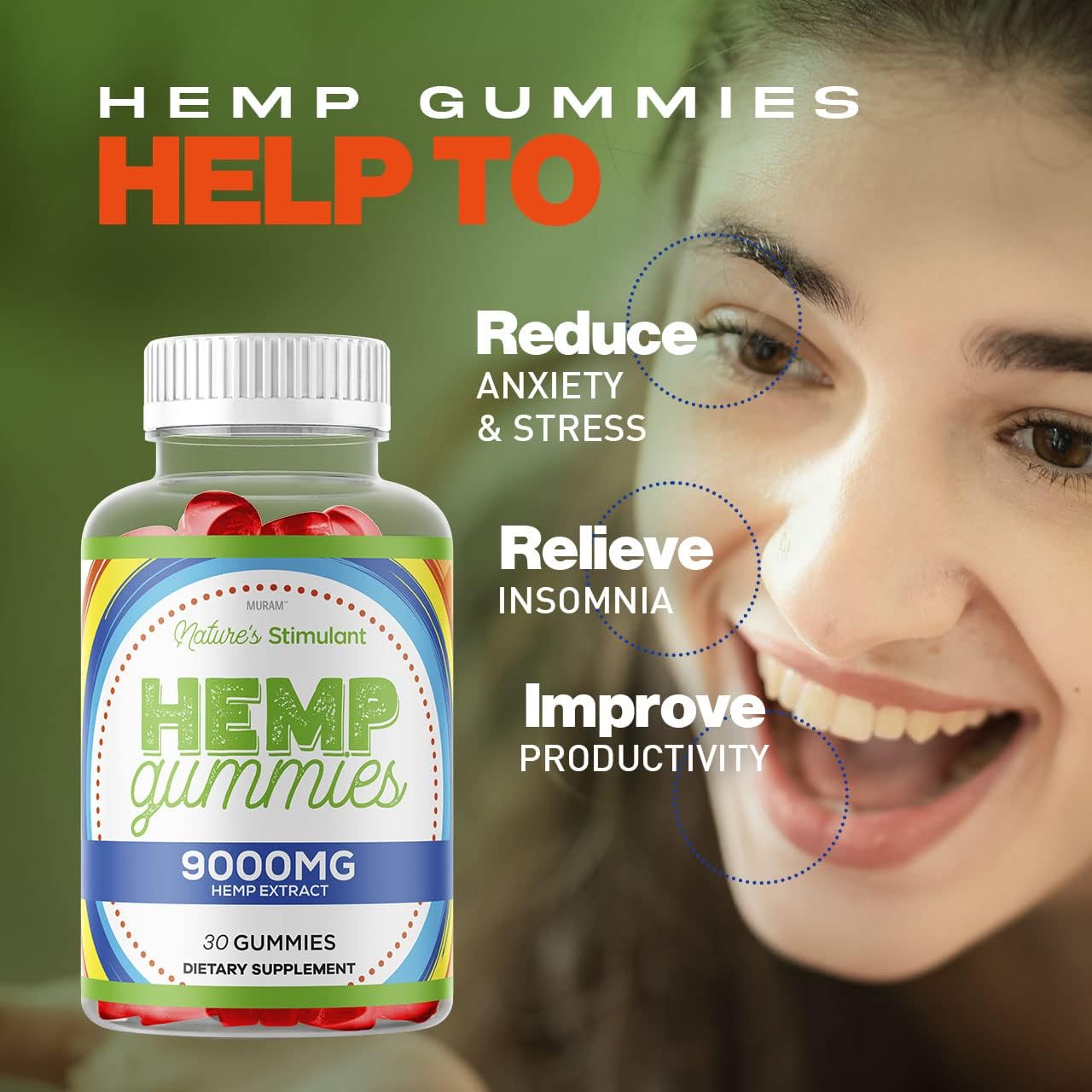 Gomitas de cáñamo estimulante de la naturaleza Nature S cáñamo Gummys ...