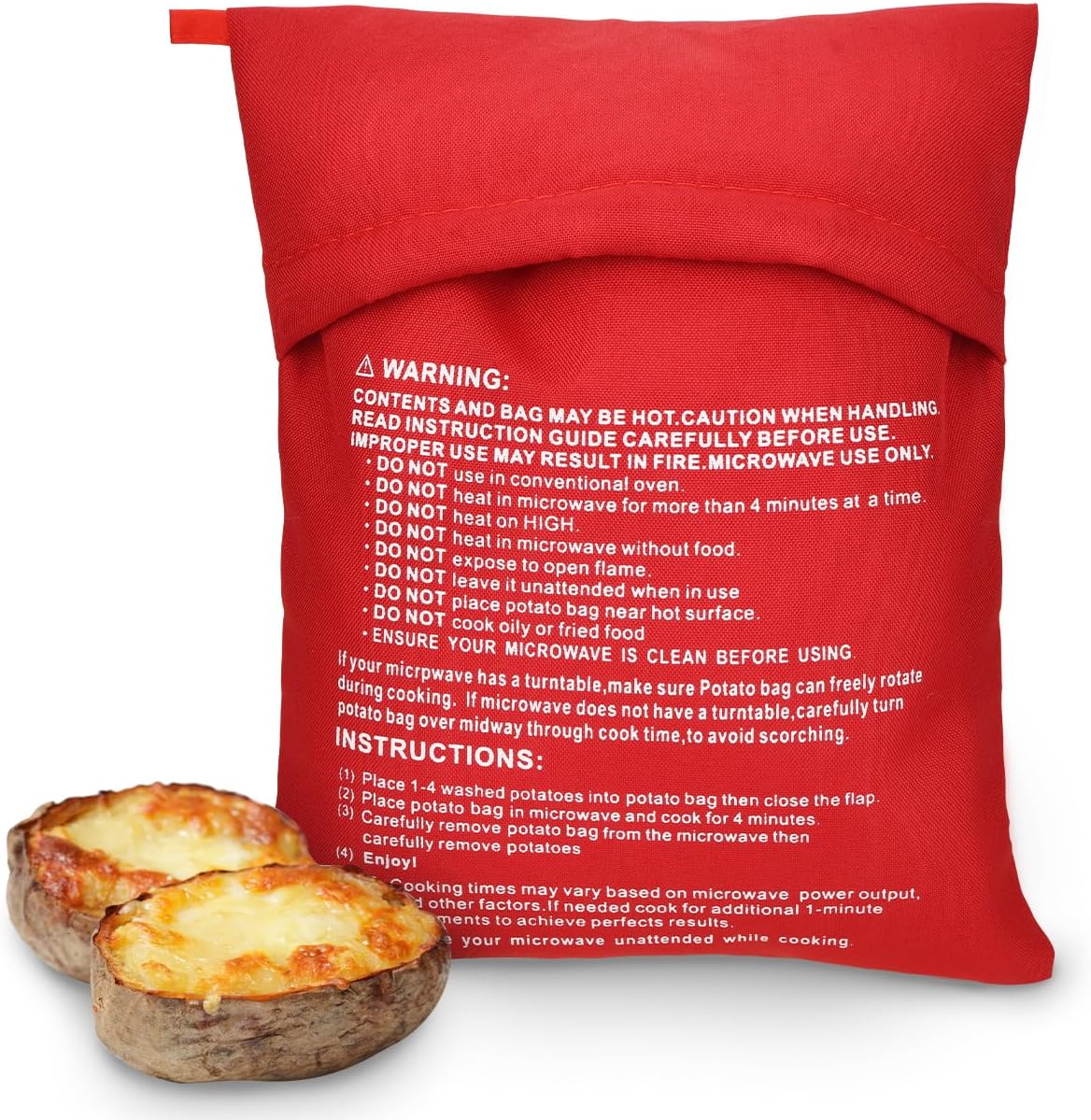 Amazon.com: Reusable Microwave Potato Baking Bags, 2 Pack, 10.5 x 8.5 ...