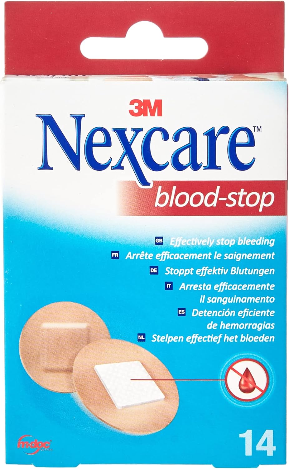 Pansements ronds hémostatiques Nexcare Blood-Stop, 22 mm, 14/paquet ...