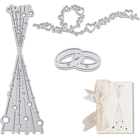 Cutting Dies for Cards Making Decor - Tiny Spot Line & Heart Lace ...