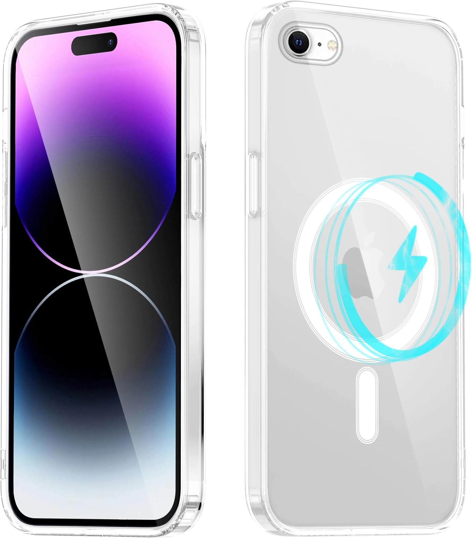 LRK Crystal Clear Magnetic Case for iPhone SE/iPhone 8, Compatible with ...