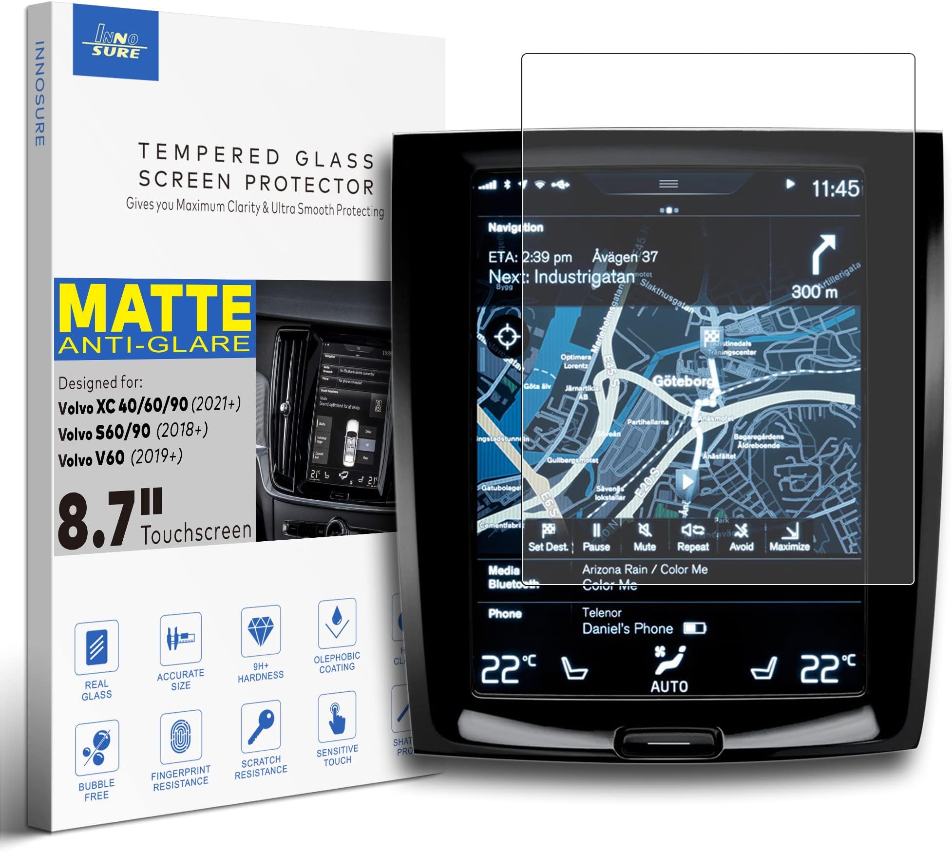 Amazon.com: INNOSURE Tempered Glass Screen Protector for (2017-2025 ...