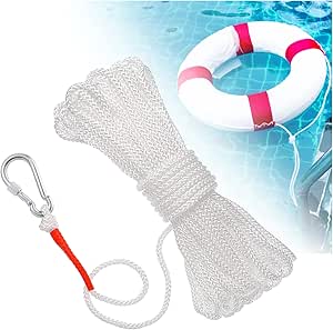 Water Floating Lifesaving Rope 49.2FT- Professional Throwing Rope Line ...