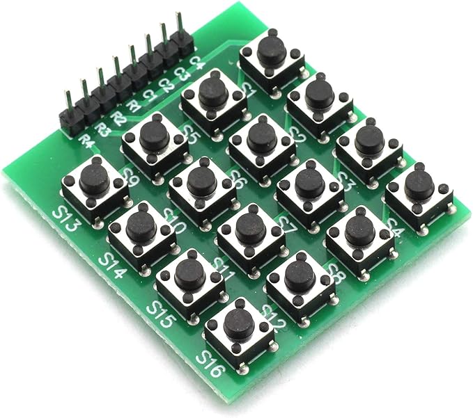 Tegg 1 PC 8 Pin 4x4 Matrix 16 Keys Button Keypad Module for Arduino ...