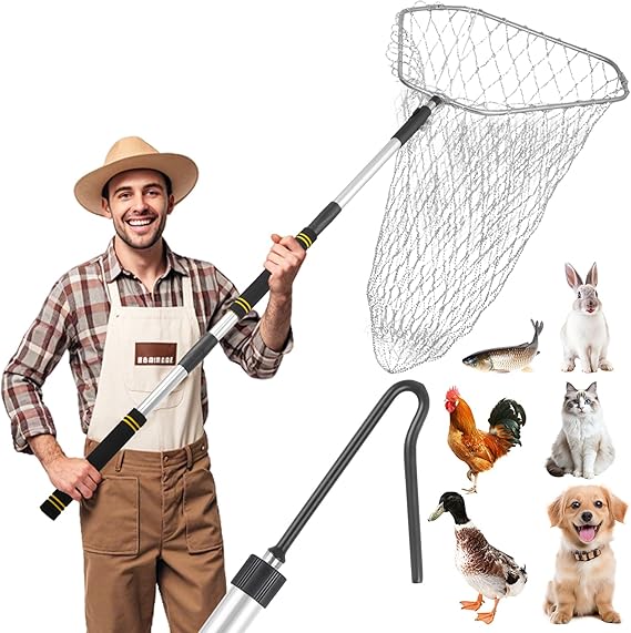 Amazon.com : Frebuta Chicken Catcher Net Long Handle,37 to 64 in ...