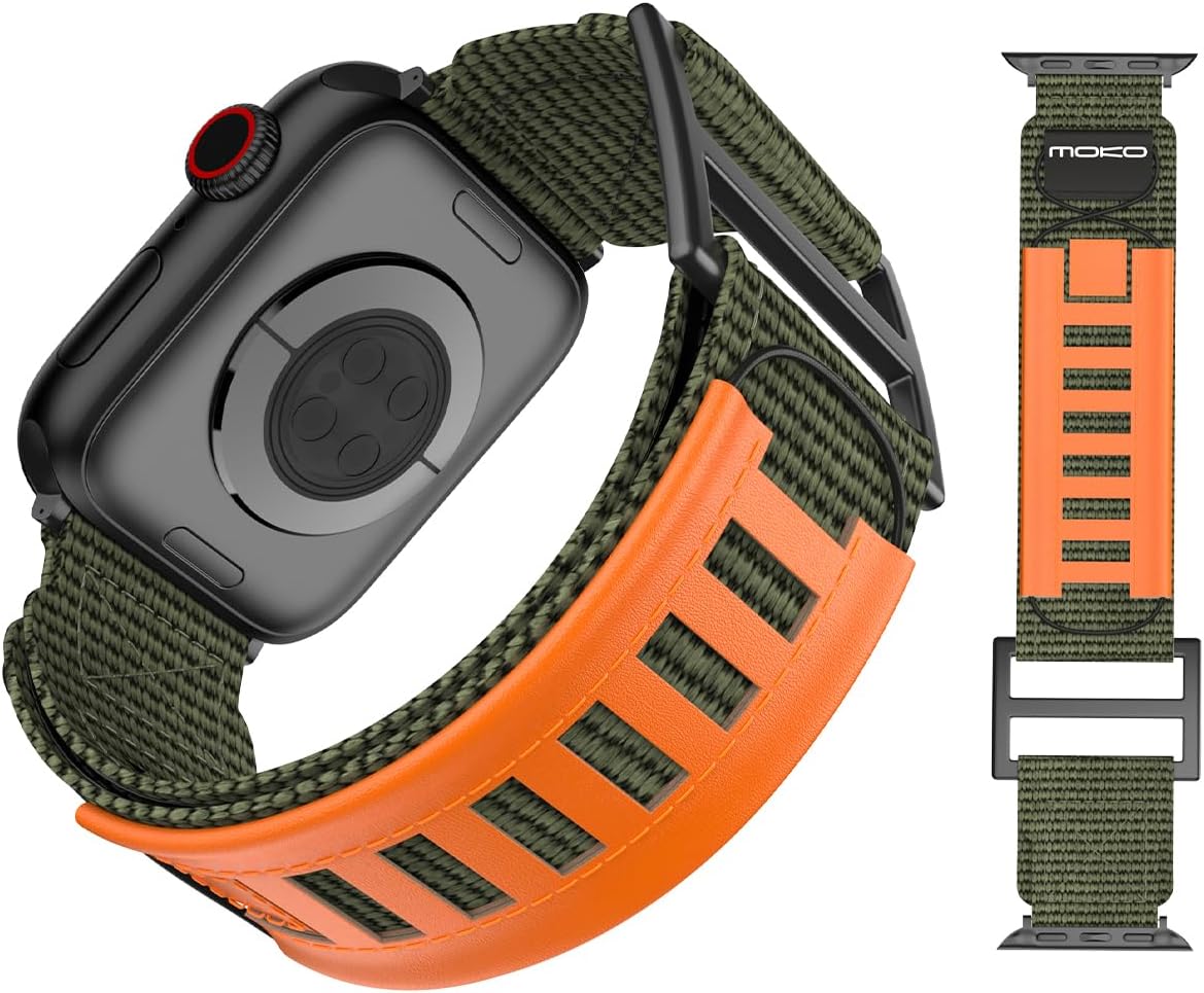 Amazon.com: MoKo Strap Compatible with Apple Watch Bands 49mm 45mm 44mm ...