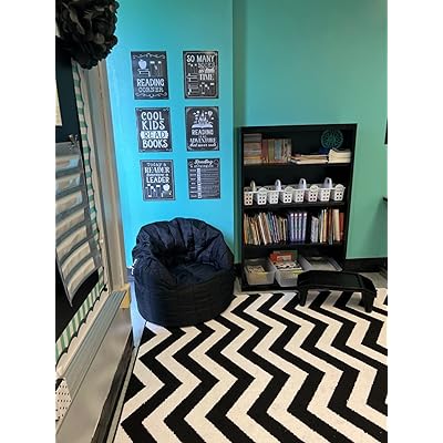 Buy 6 Black & White Reading Posters For Classroom Library Decorations ...