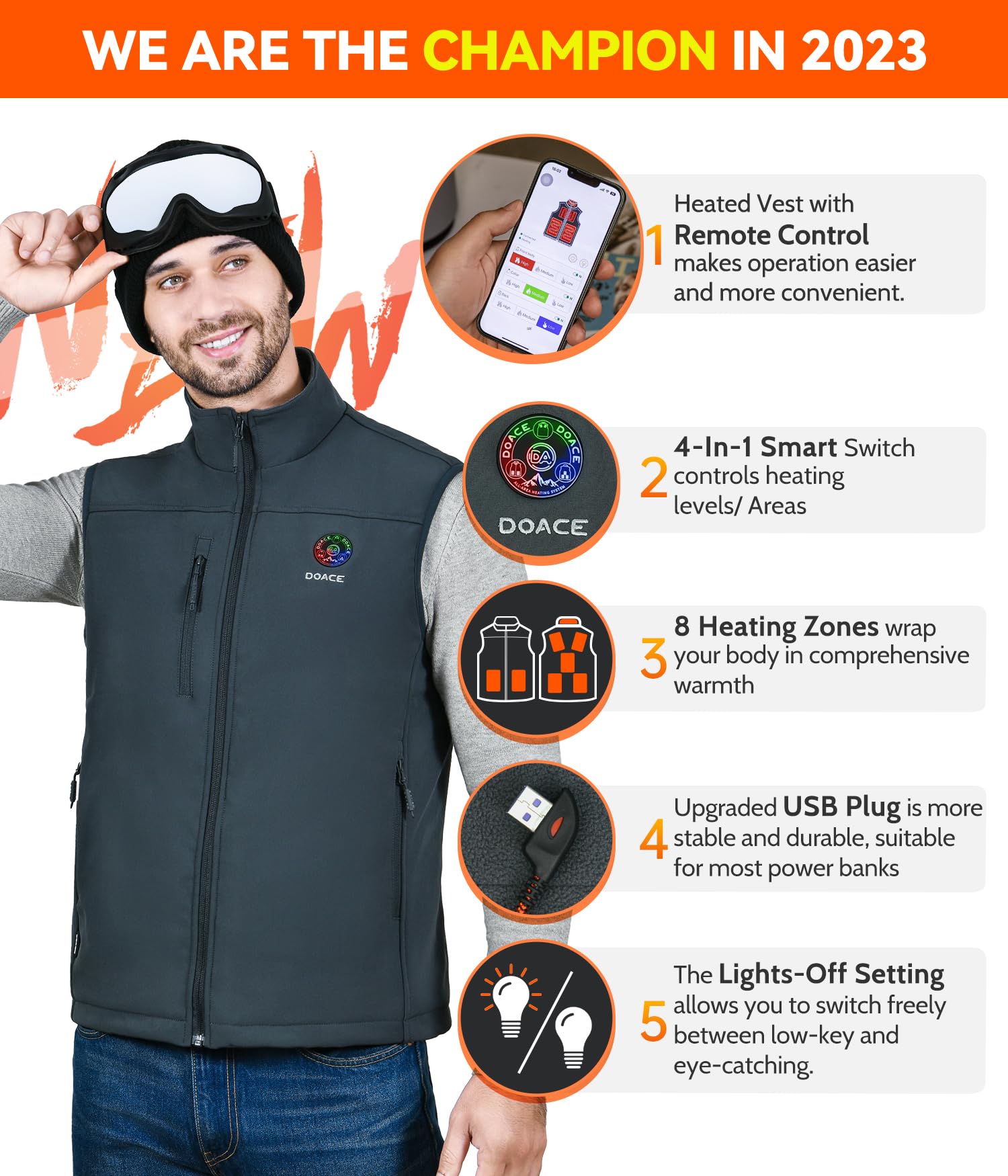 Snapklik.com : DOACE Heated Vest For Men And Women