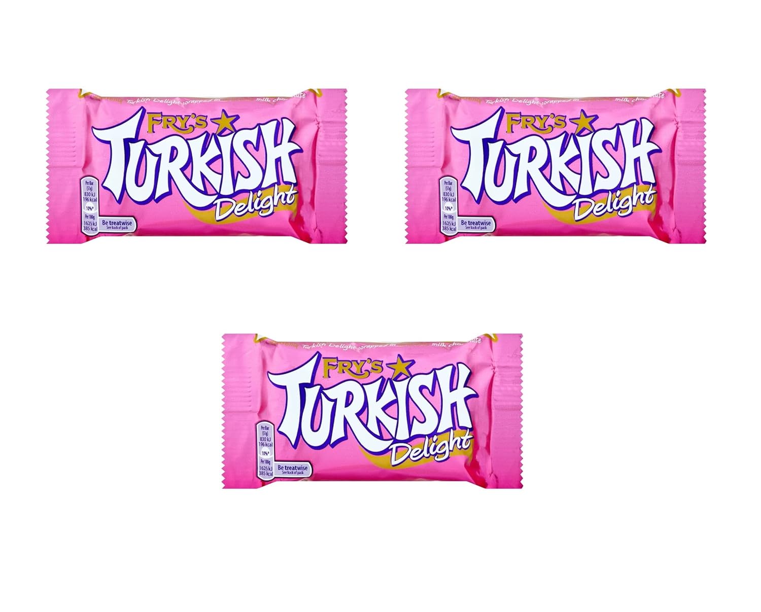 Fry's Turkish Delight Wrapped In Delicious Milk Chocolate 51g Pack Of 3 ...