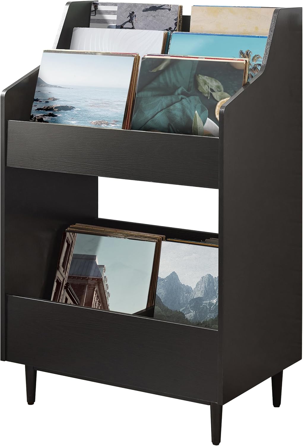 Amazon.com: Crosley Furniture Liam Vinyl Record Storage Stand, Tiered ...