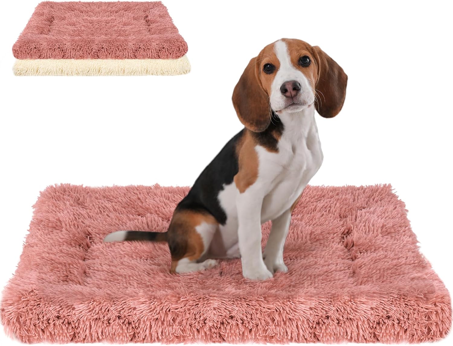 Amazon.com : Pet Soft Dog Bed Mat Dog Crate Pad Pack of 2 Soft Small ...