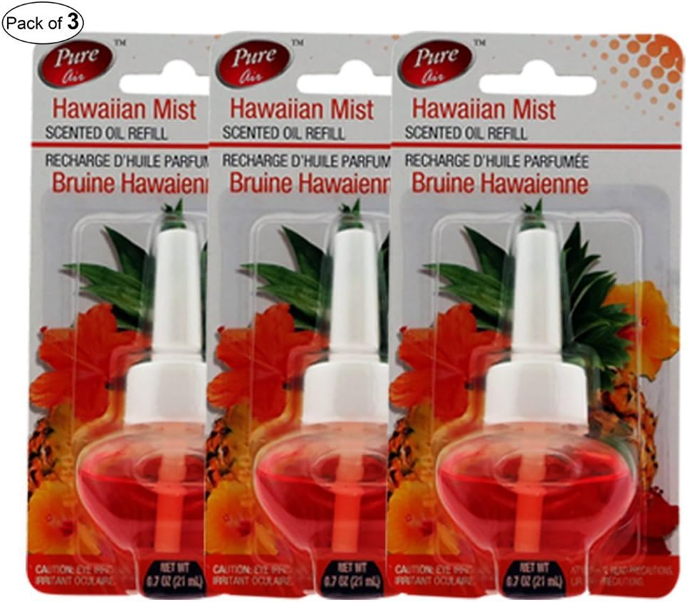 Amazon.com: Pure Air Plug In Air Freshener Refill Hawaiian Mist 21ml ...