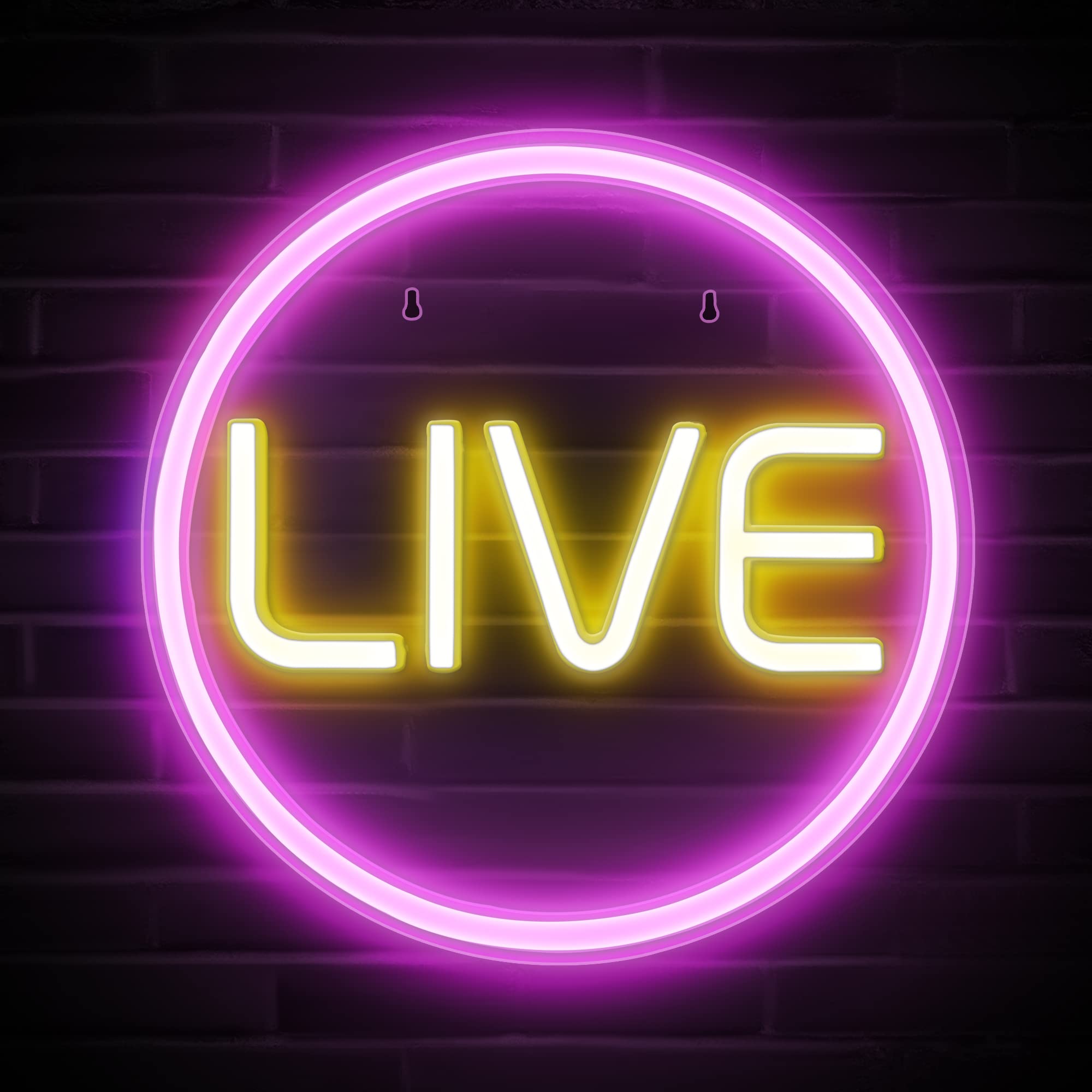 Buy Lumoonosity Live Neon Sign - LED Live On Air Light for Twitch ...
