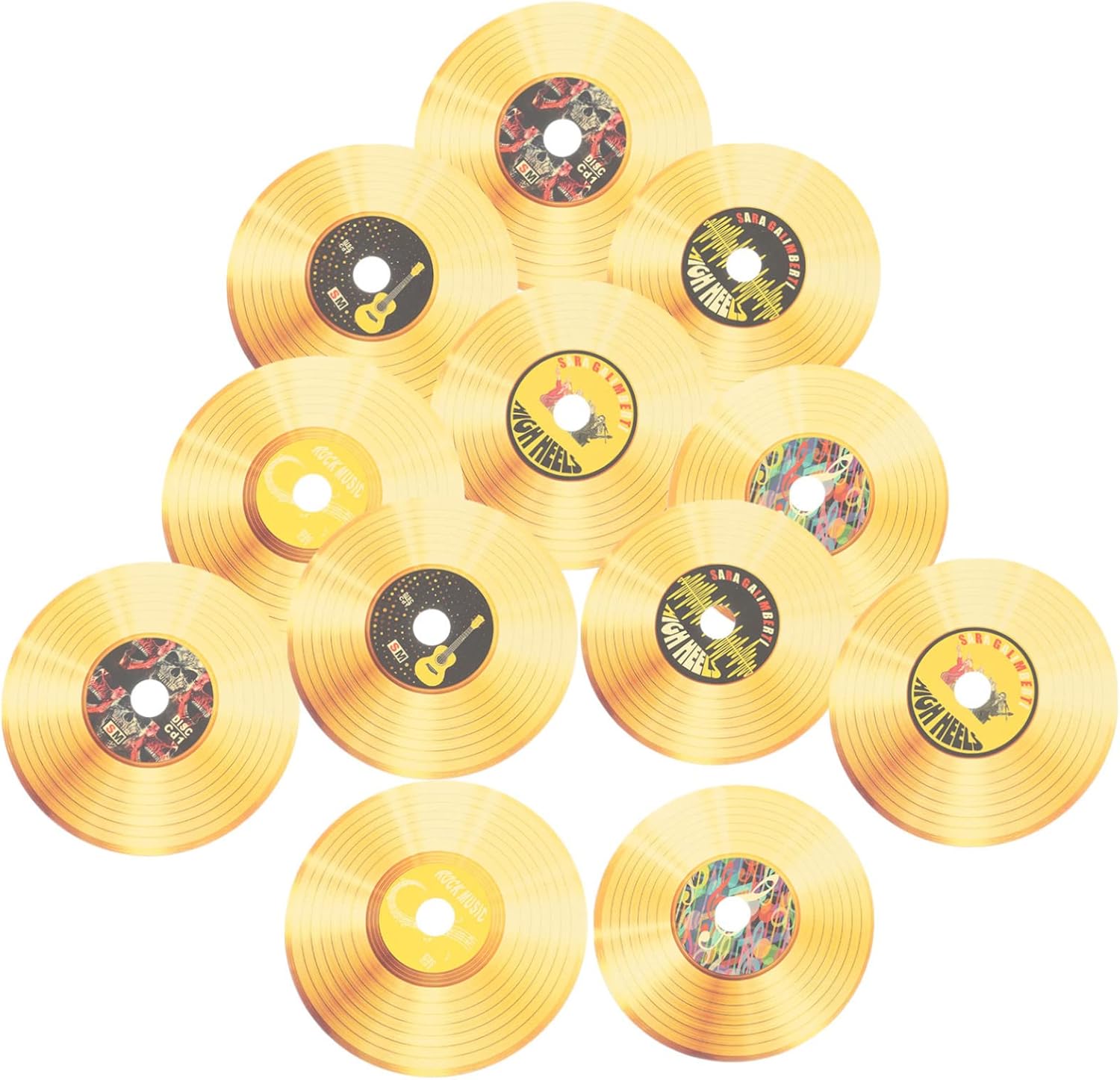 Amazon.com: 12pcs Music Party Decor Vinyl Living Room Wall Stickers ...