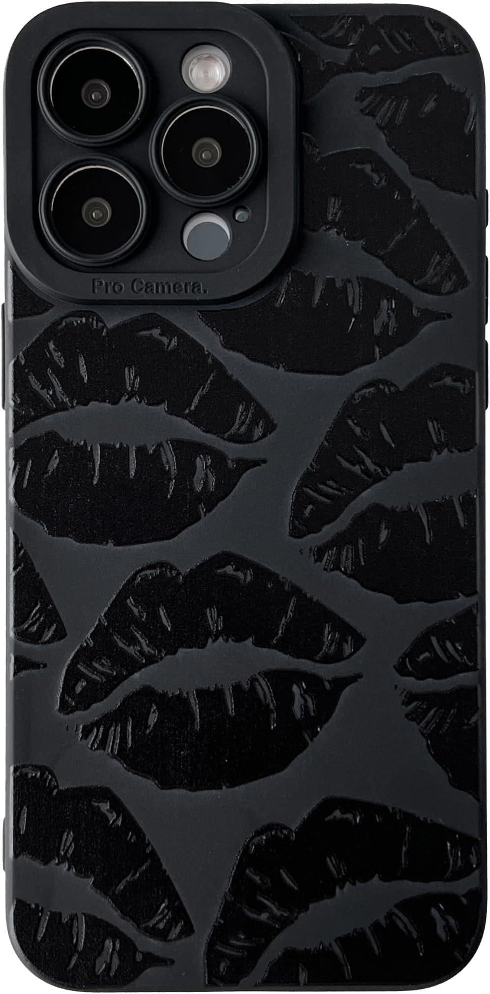 Amazon.com: FLIRACON Black Lips Print Soft Phone Case Compatible with ...