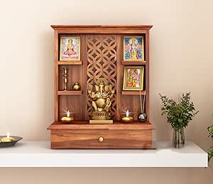 Amazon.com: Generic Wooden Temple for Home and Office Poojaghar | Wood ...