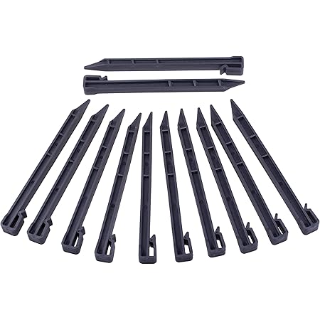 Amazon.com : Landscape Anchoring Stakes, 20PCS 10 Inch Spiral Plastic ...