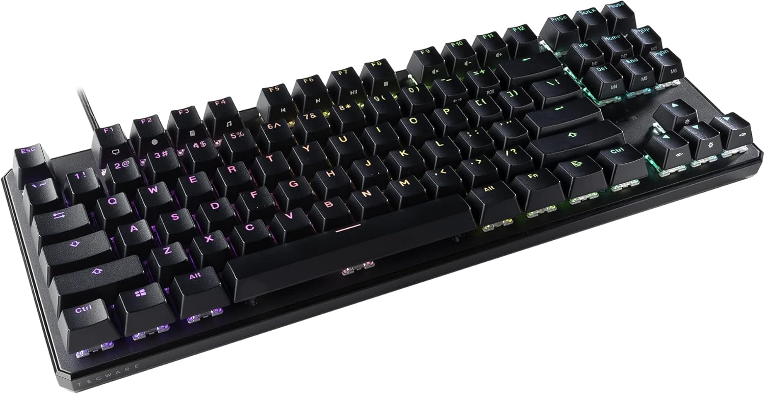 Amazon.com: TECWARE Phantom+ 87 Key Mechanical Keyboard, RGB led, Wraith Brown Switch : Electronics