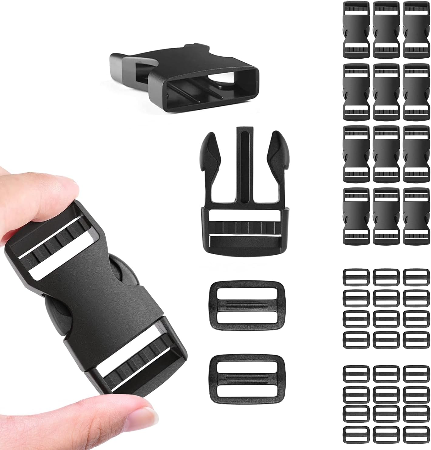 Amazon.com: CooBigo 10pcs 1/2"(12.5mm) Side Release Buckles Plastic ...