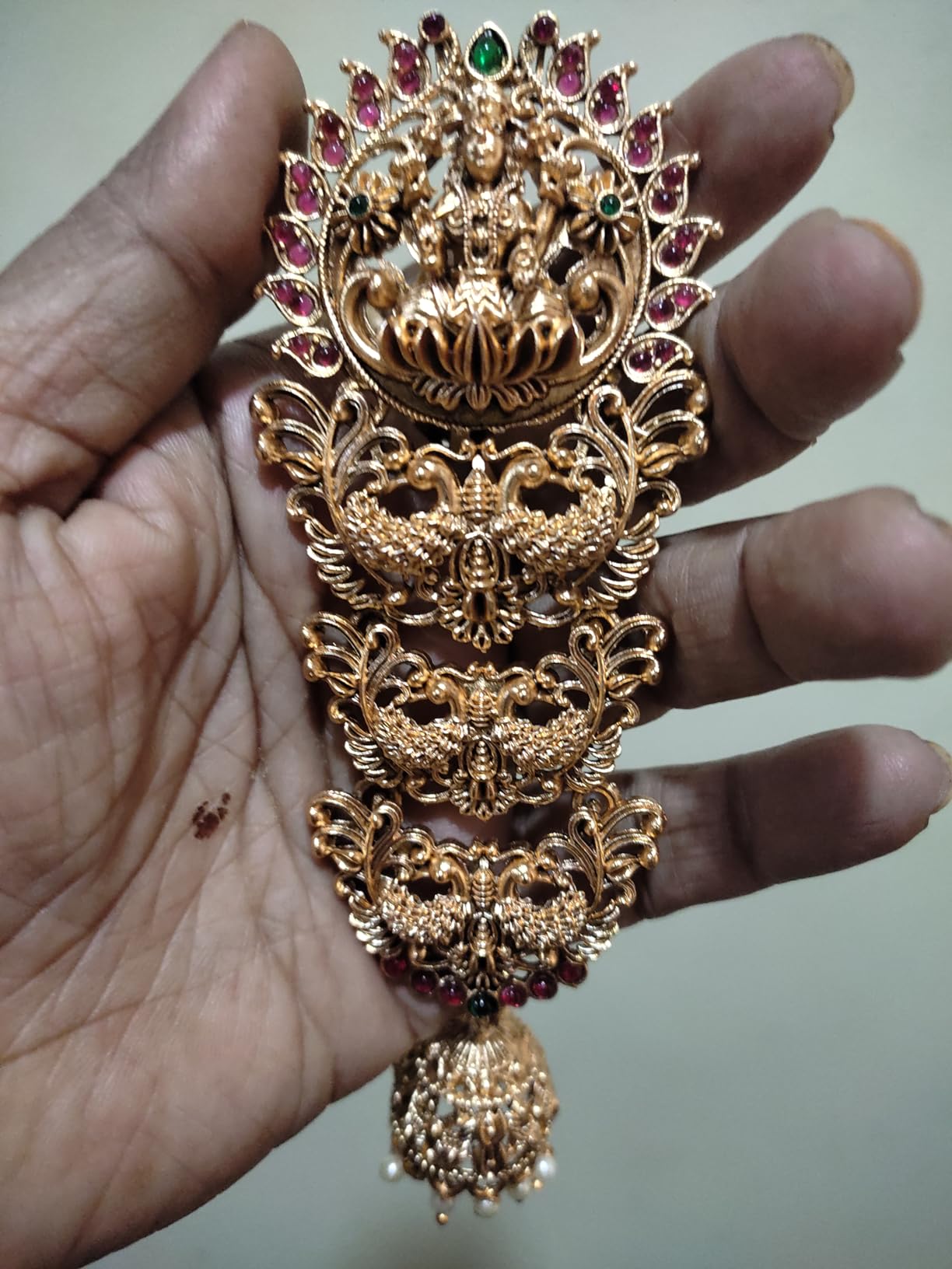 Lakshmi Hair Pins Gold Plated Laxmi Design Bridal Jadai Billai Wedding ...