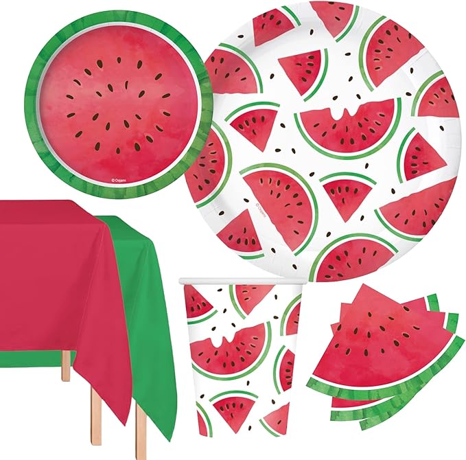 Amazon.com: Serves 18 Complete Watermelon Summer Party Supplies ...