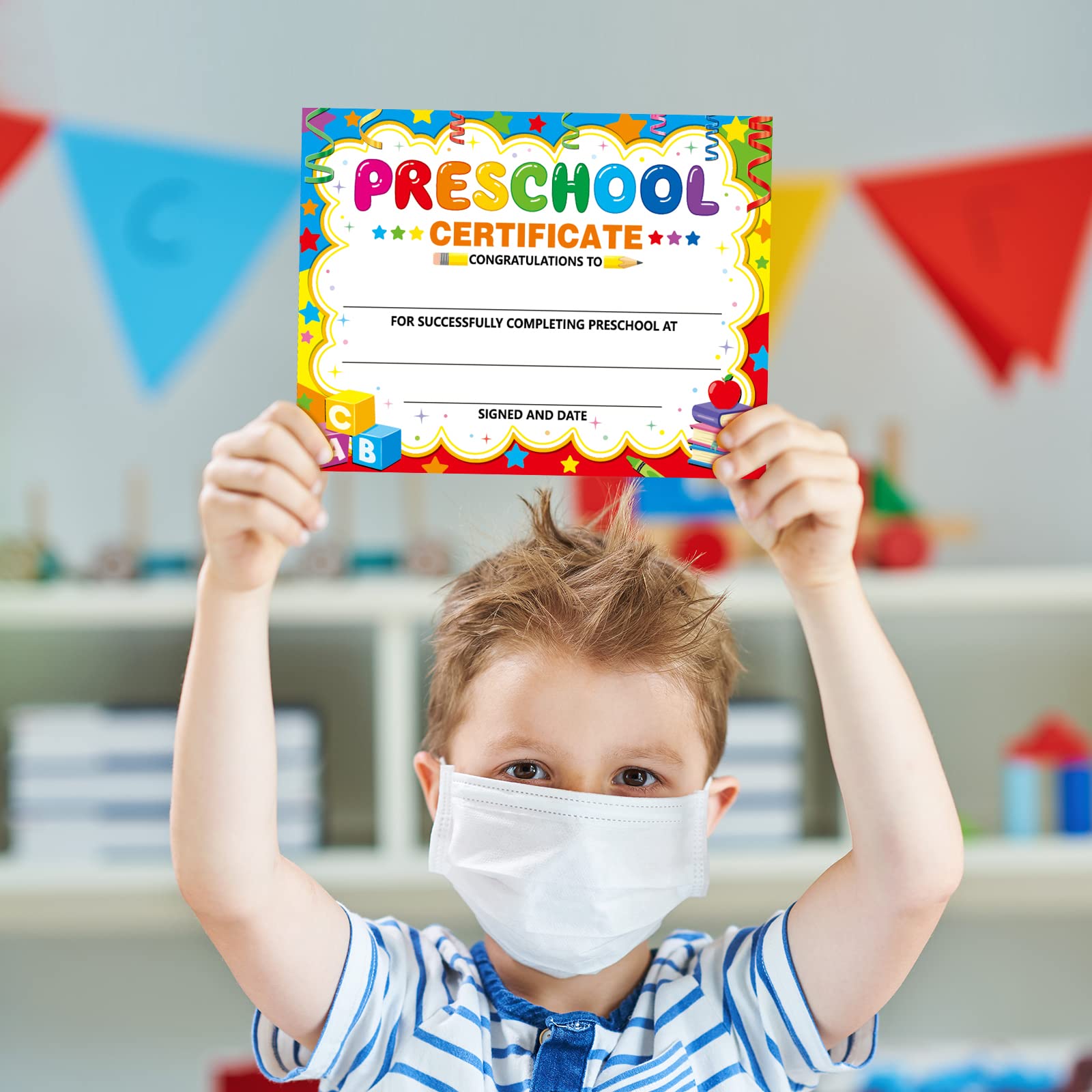 Snapklik.com : 30 Pieces Preschool Graduate Certificates Kindergarten ...