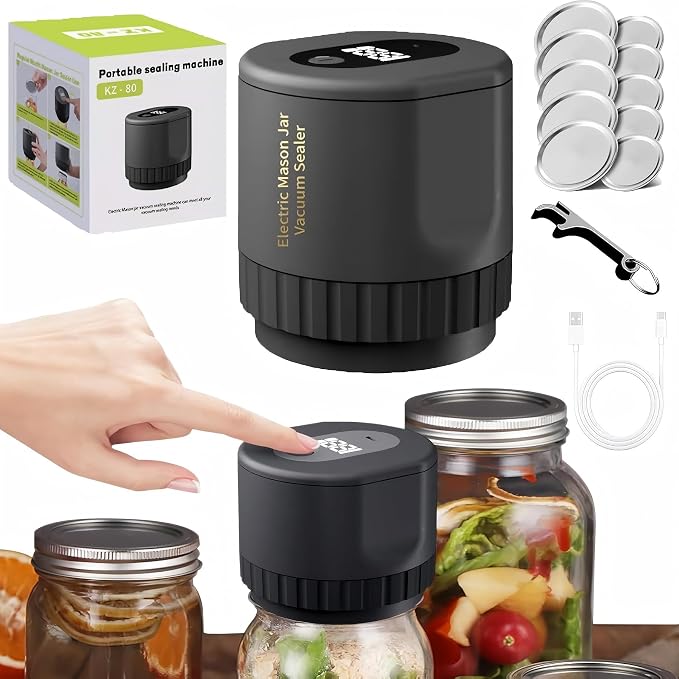 PANGEGE Mason Jar Vacuum Sealer, Jar Vacuum Sealers, mason genie，Vp06 ...