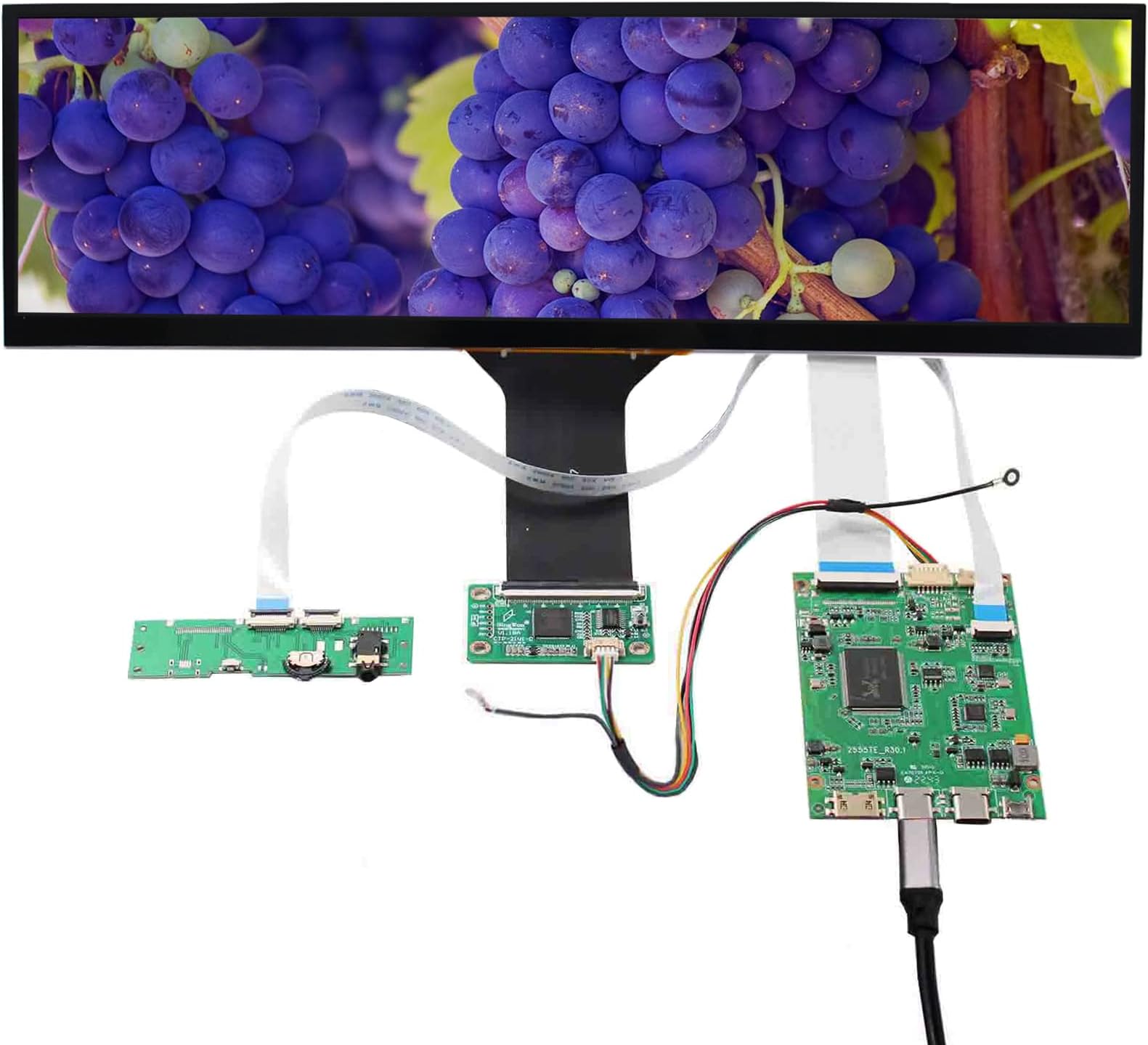 VSDISPLAY USB TYPE C mini Controller Board and 12.6 inch 1920x515 ...