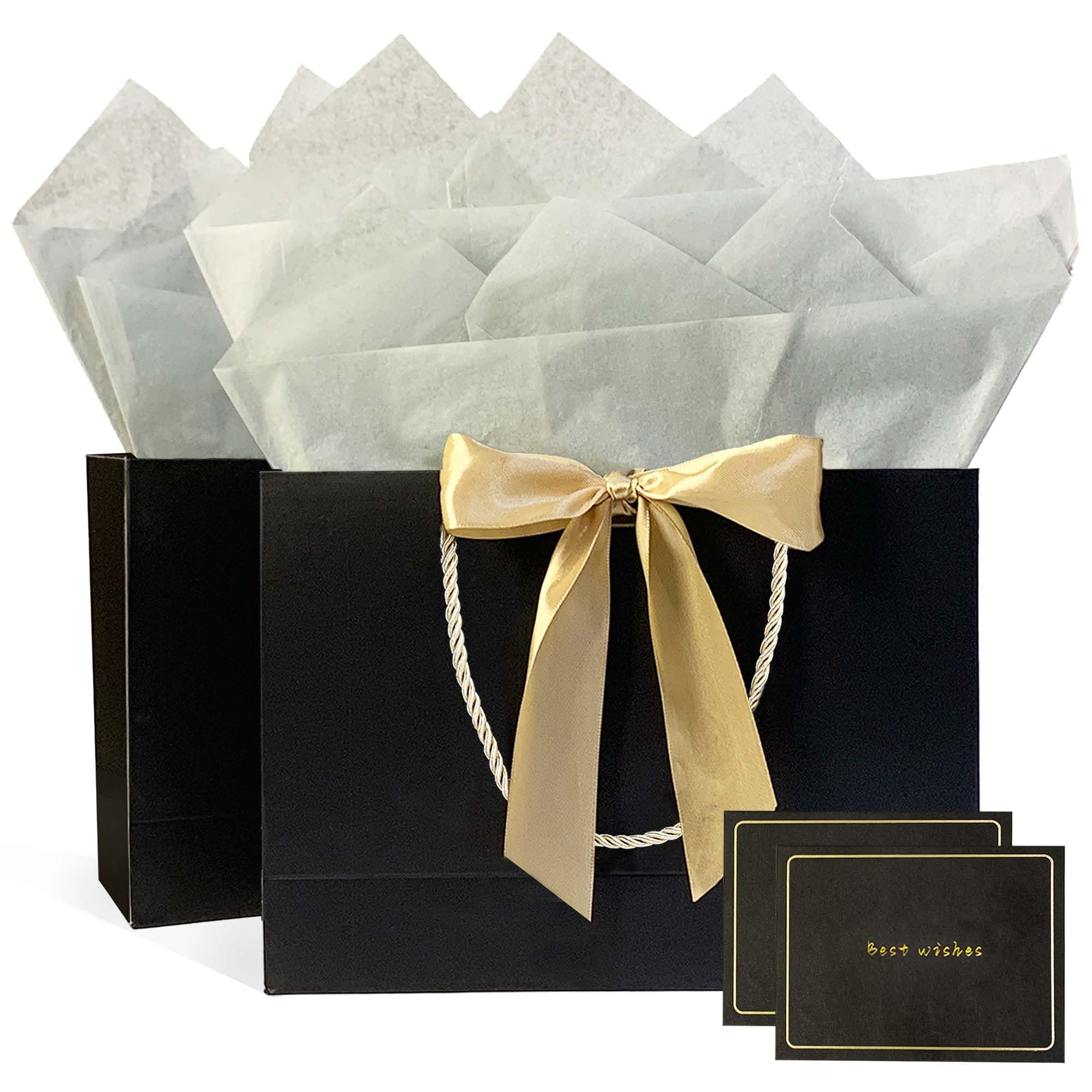 Amazon.com: Gfractolux Gift Bags Medium Size, 2 Pack Gift Bags with ...