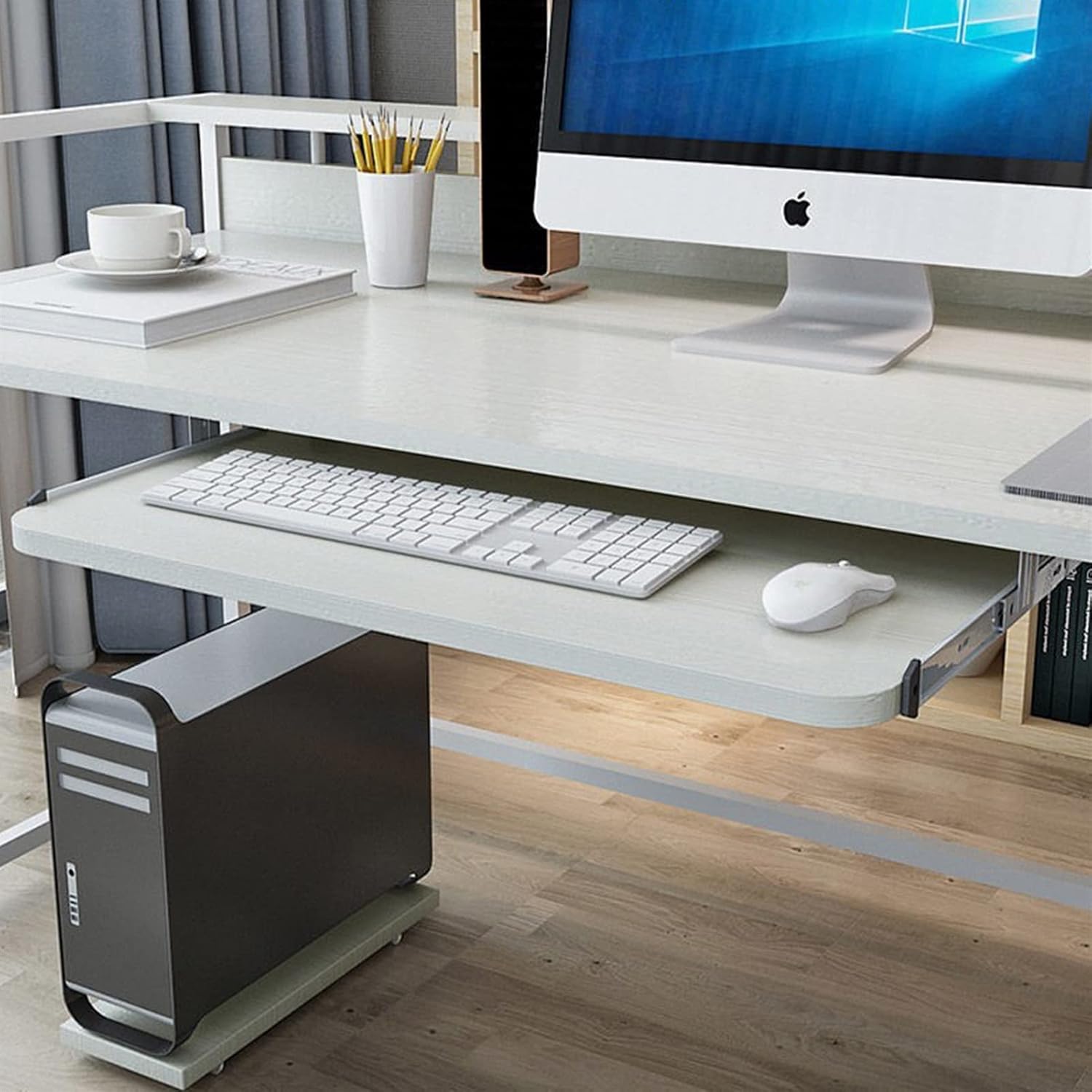 Keyboard Tray PC Platform Bracket Under-Desk Keyboard Expansion Drawer ...