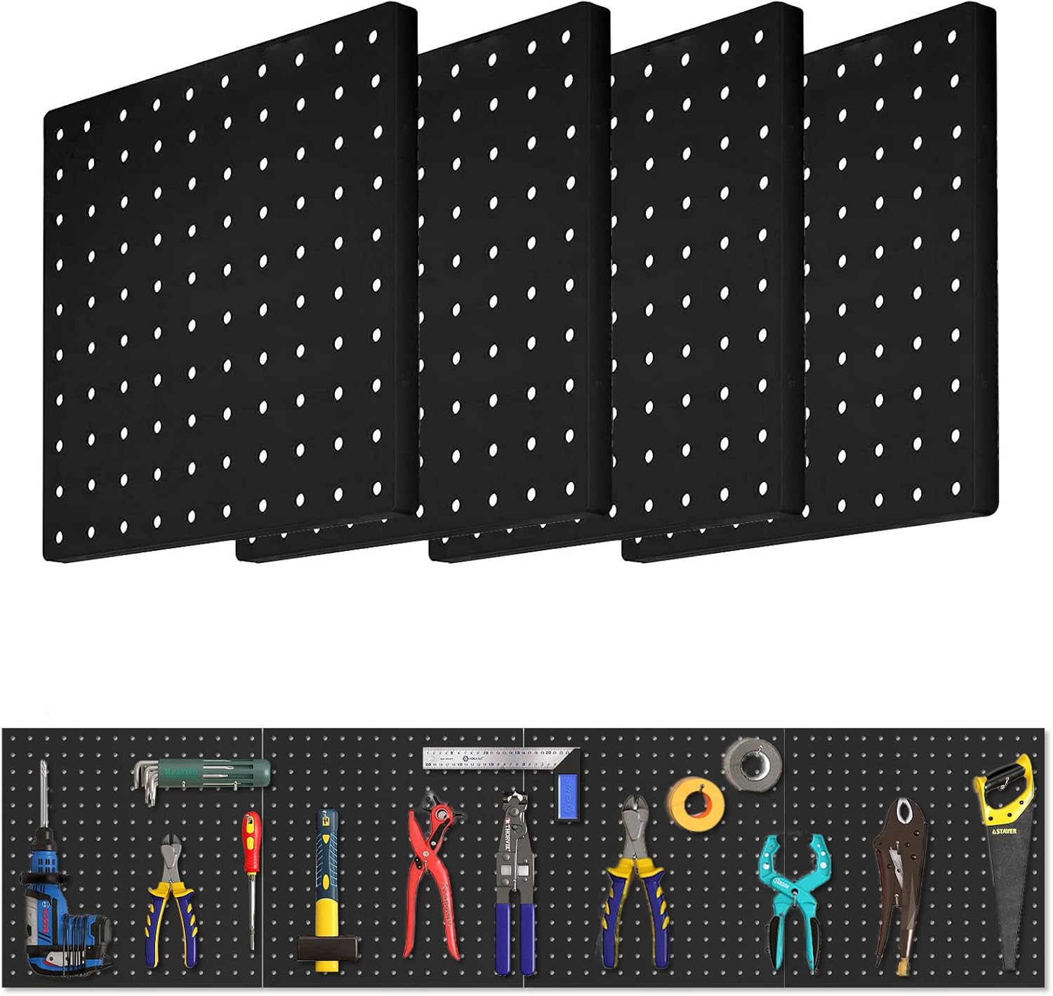 Amazon.com: TIDIHAUSE Pegboard,Peg Board,Pegboard Wall Organizer，Mount ...