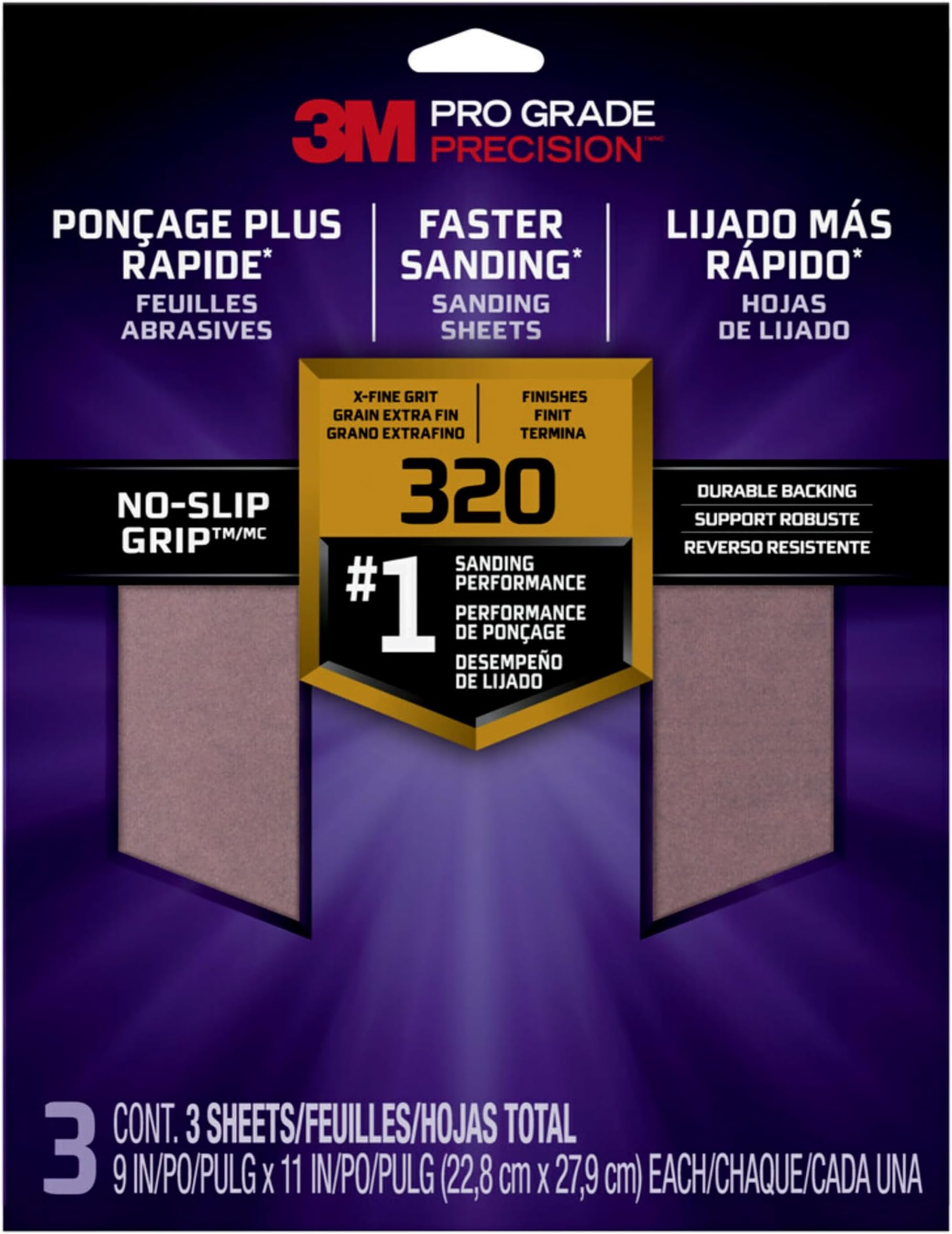 3M 9 x 11 WETORDRY P320 50 Sheets - 320 Grit Sand Paper 02040 ...