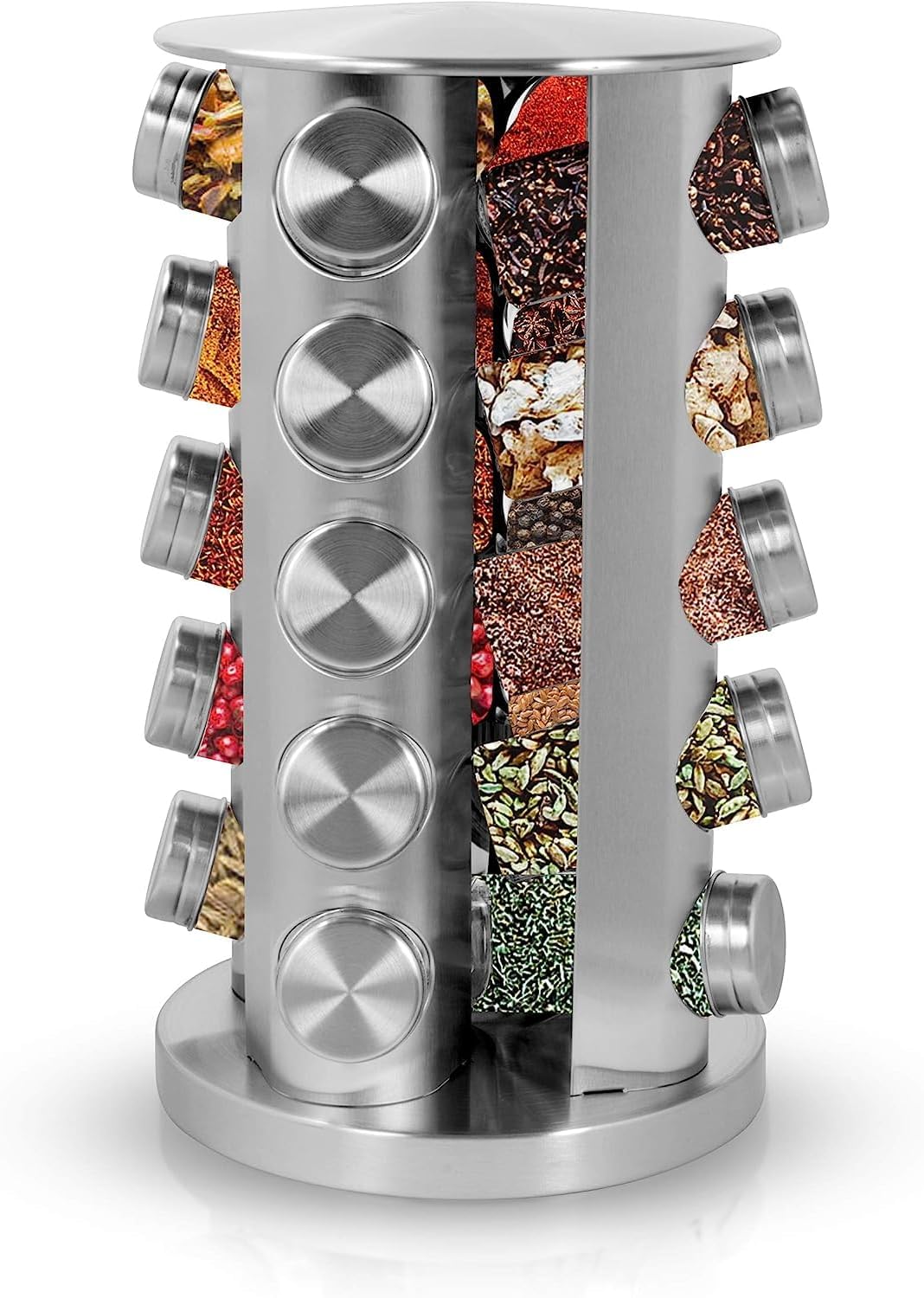 Amazon.com: Vireldora Rotating Spice Rack, Rotatable Spice Rack with ...