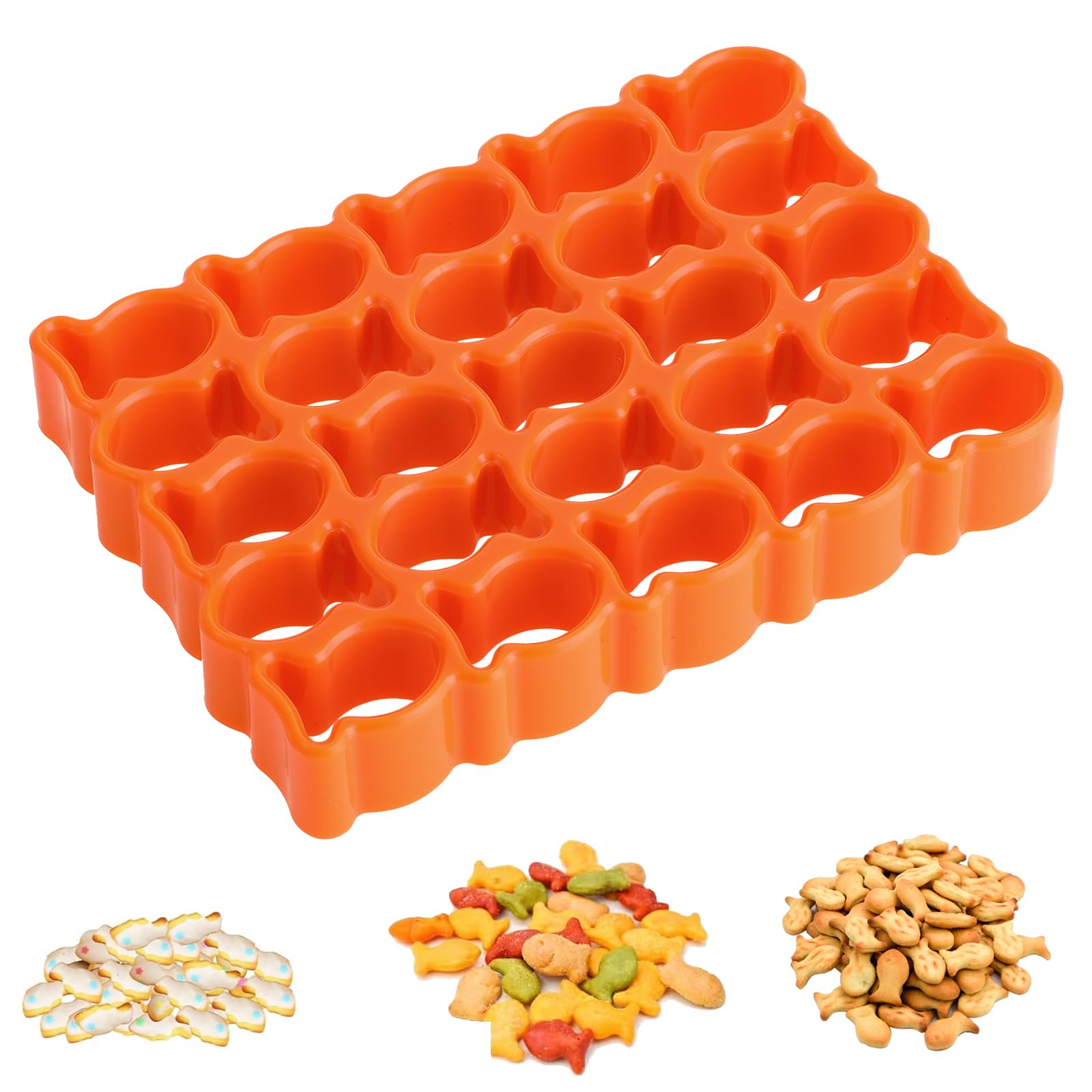 Amazon.com: Tyqour 25-Cavity Fish Cookie Cutter Mini Plastic Goldfish ...