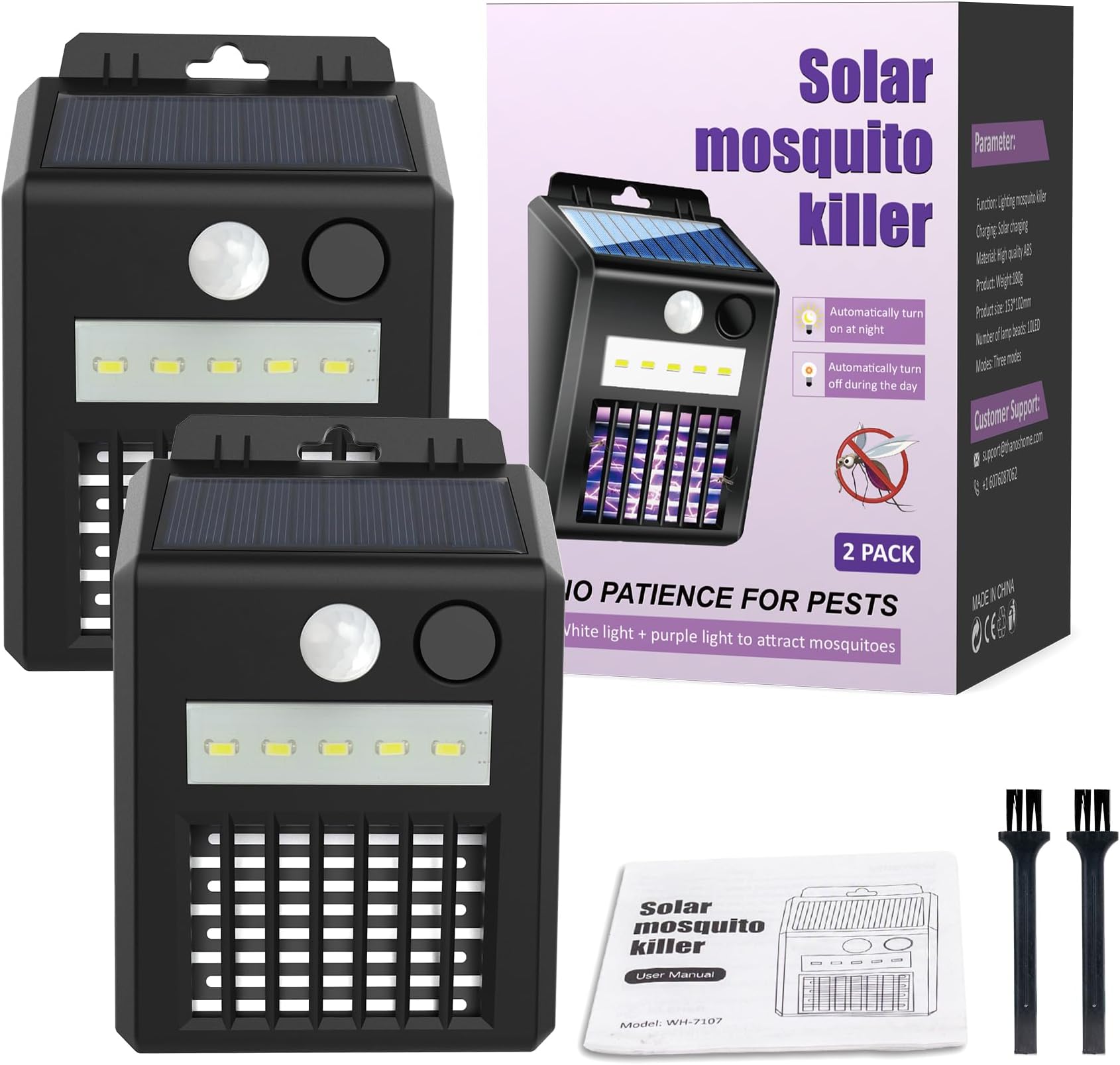 Amazon.com : Jahy2Tech 4 Pcs Solar Bug Zapper Outdoor Mosquito Zapper ...