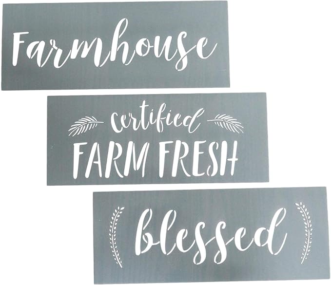 Amazon.com: Farmhouse, Blessed, Certified Farm Fresh Calligraphy ...