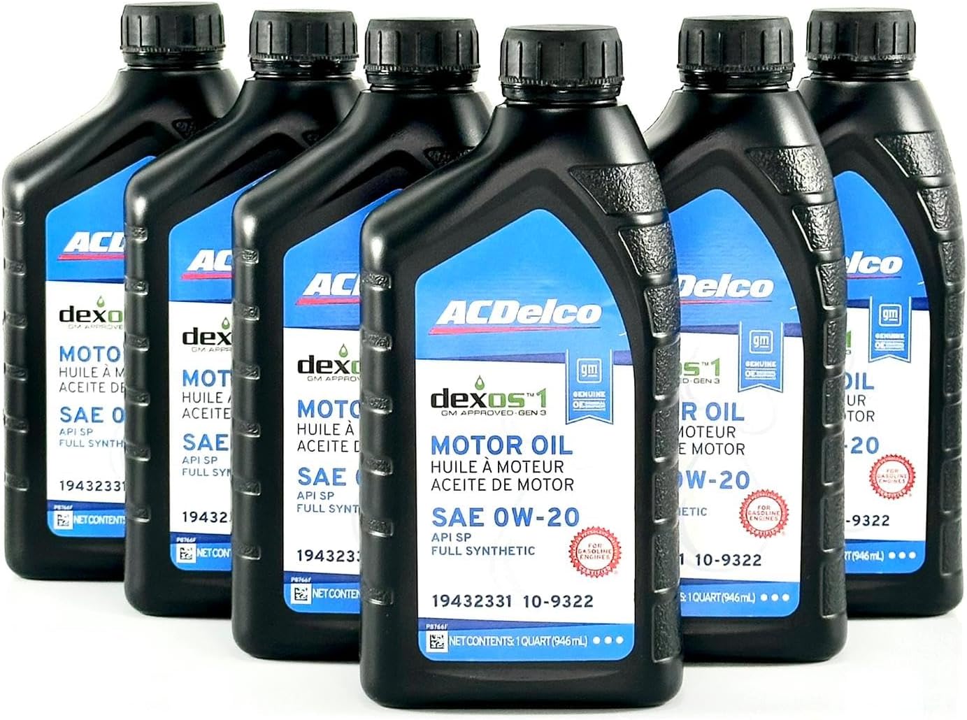 Amazon.com: ACDelco 10-9322 19432331 dexos1 GEN 3 Full Synthetic 0W-20 ...