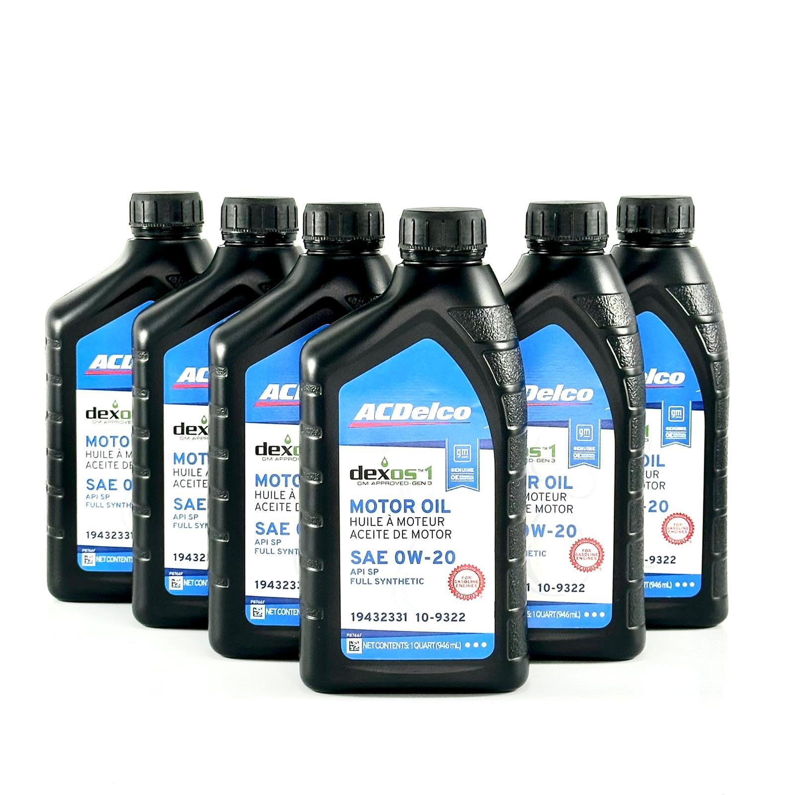 Amazon.com: ACDelco 10-9322 19432331 dexos1 GEN 3 Full Synthetic 0W-20 ...