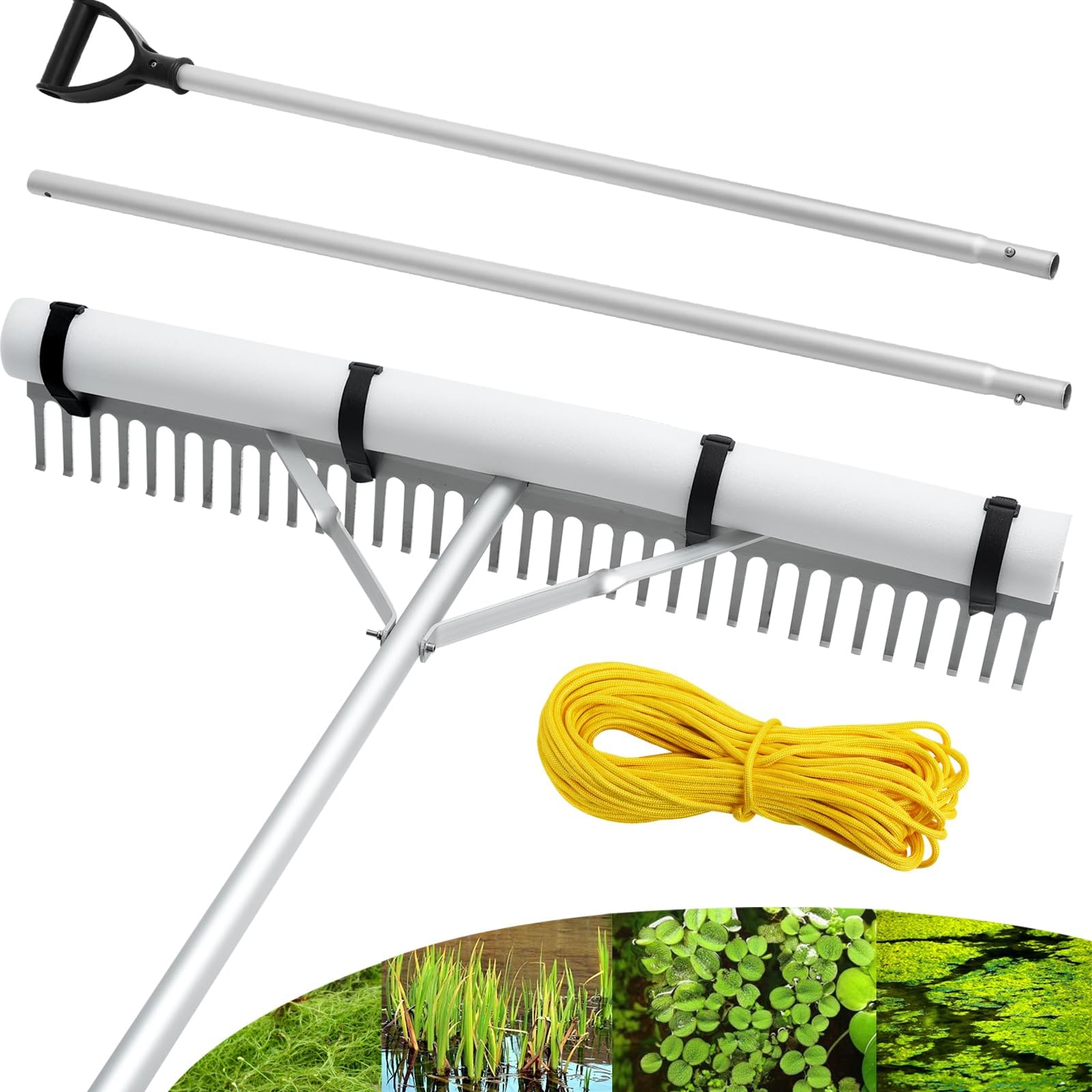 Amazon.com : Rake Zilla | Extra Large Heavy Duty Aquatic Weed Rake with ...