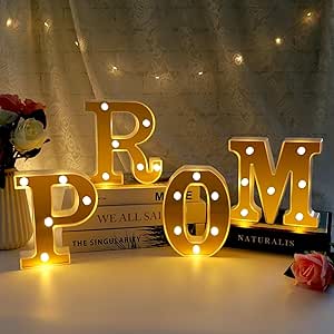 Amazon.com: 4 PCS PROM LEDS Letters Lights 2024 Lighted up Letters Sign ...